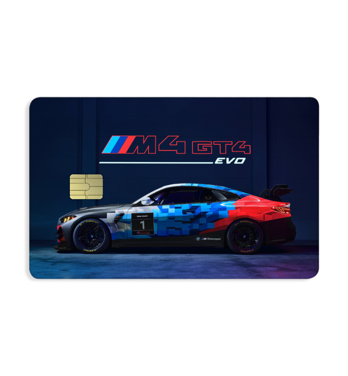 BMW M4 Card Skin – Sporty Luxury Car Wrap for Debit & Credit Cards ...