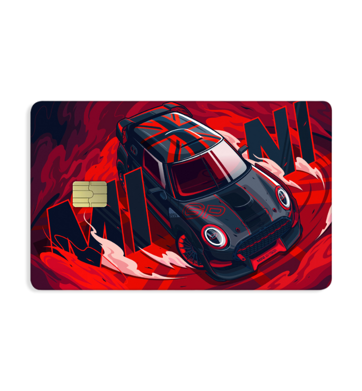 Mini Cooper Card Skin – Iconic Compact Car Wrap for Debit & Credit ...