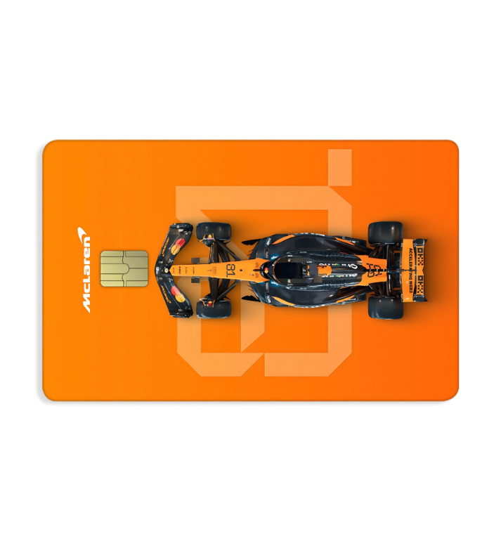 McLaren F1 Orange Card Skin – Supercar-Inspired Wrap for Debit & Credit ...